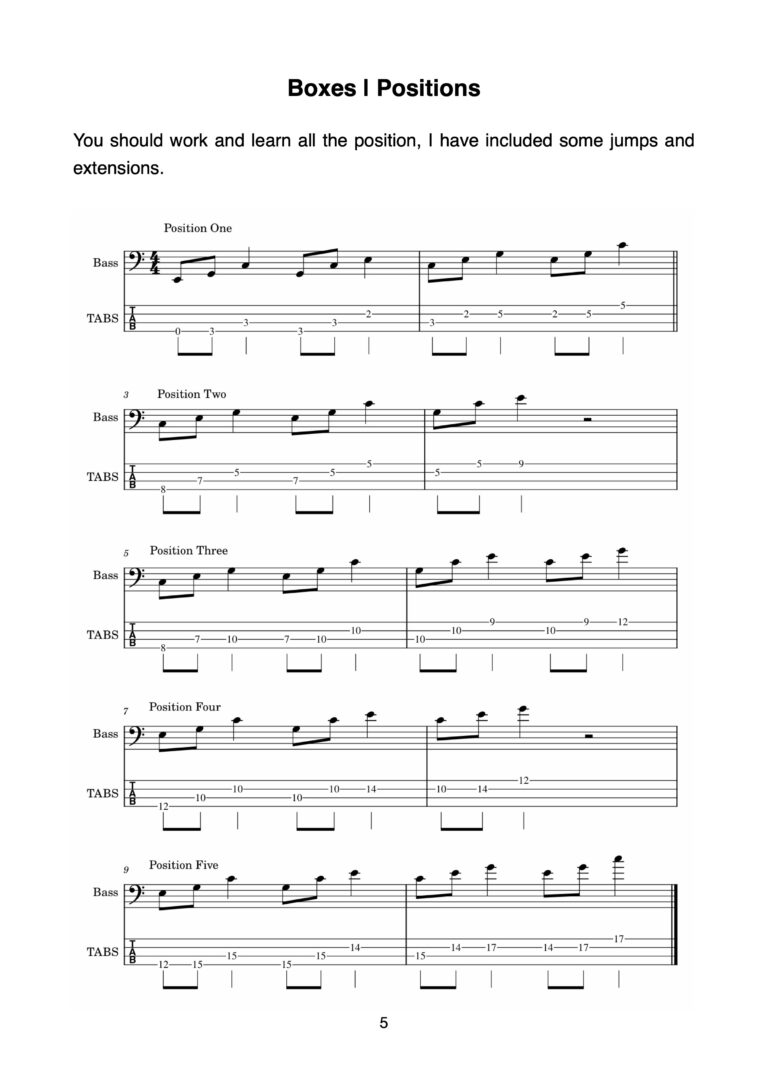 Major Triads - Bass Advice